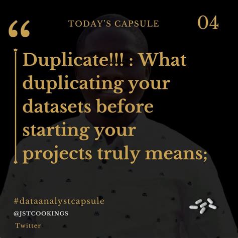 Yusuf Ogunrinde On Linkedin Duplicating A Datasets Before Starting A Project Is Almost Next To You