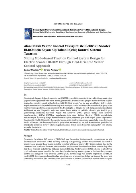 PDF Sliding Mode Based Traction Control System Design For Electric Scooter BLDCM Through Field