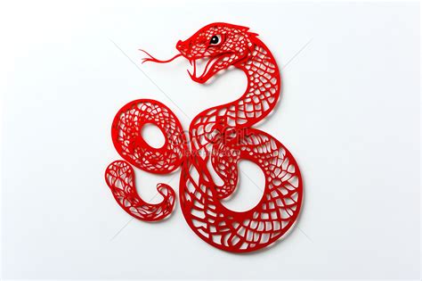 빨간 종이 조각 된 뱀
