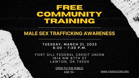 Free Community Training Male Sex Trafficking Awareness 1614 Nw 67th