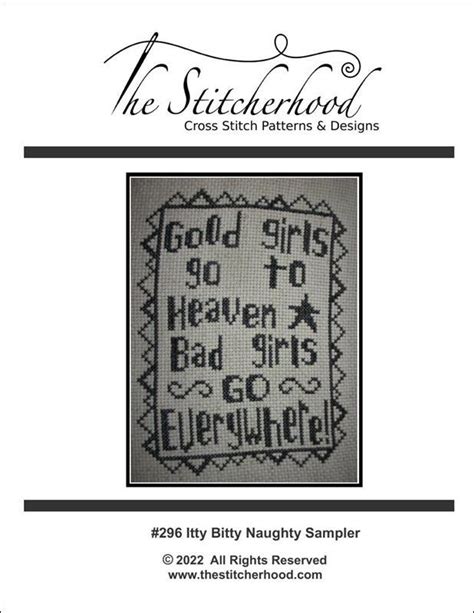Itty Bitty Naughty Sampler Cross Stitch Pattern