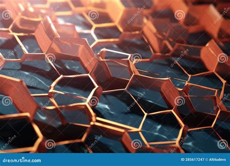 Close Up Of Graphene Sheets Under A Microscope Stock Illustration