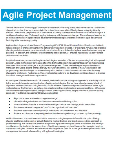 FREE 10 Agile Project Management Samples In PDF