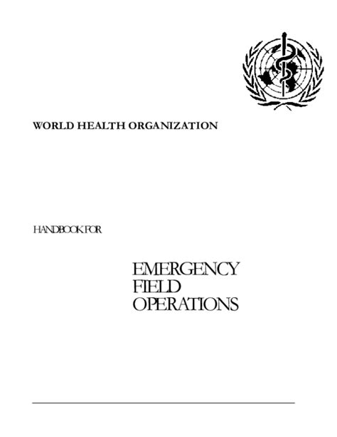Pdf Handbook For Emergency Field Operations
