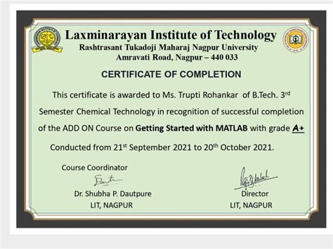 Trupti Rohankar On Linkedin Matlab