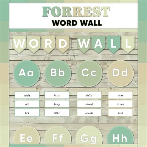 Forrest Classroom Anchor Charts Word Wall Cards And Spelling Display