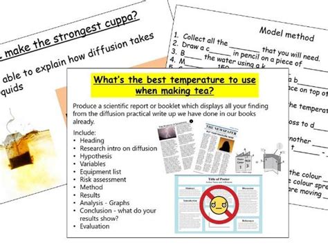 App Working Scientifically Tea Diffusion Practical Teaching Resources