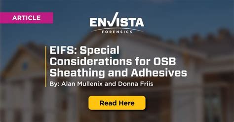 Eifs Special Considerations For Osb Sheathing And Adhesives Envista Forensics Envista Forensics
