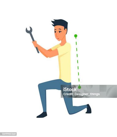 자세와 인체 공학 좋은 성격과 척추와 뼈의 건강을 위해 서 자세로 인체의 올바른 정렬 직장에서 건강한 자연 자세 개념에 대한 스톡 벡터 아트 및 기타 이미지 Istock