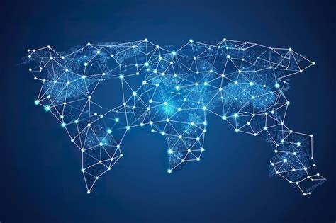 Premium Photo Digital Network Connectivity Concept Across A World Map