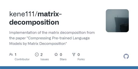 github kene111 matrix decomposition implementation of the matrix