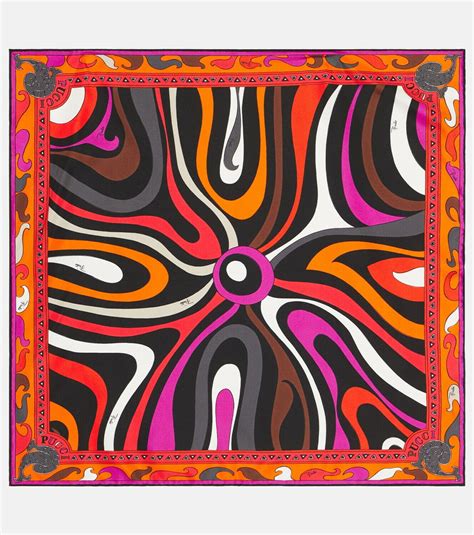 Pucci Marmo Silk Twill Scarf Emilio Pucci