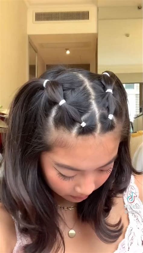 ♥️🧸👩 Cute Hairstyles With Rubber Bands Short Hair Hairstyles For