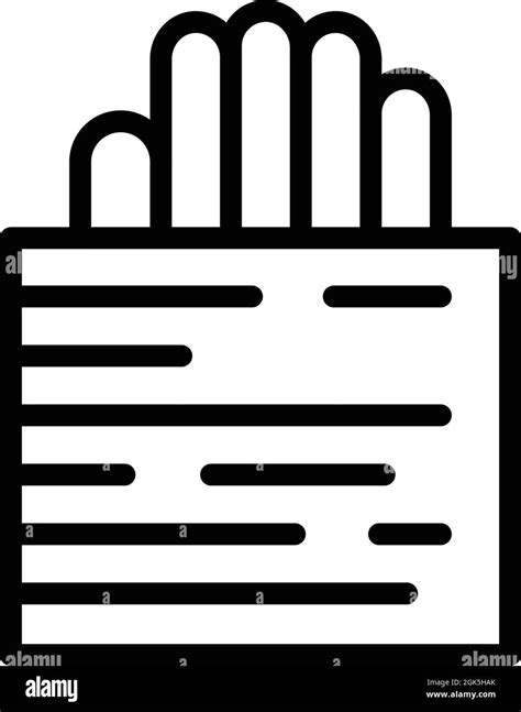 Verification Palm System Icon Outline Vector Biometric Recognition Scan Fingerprint Stock