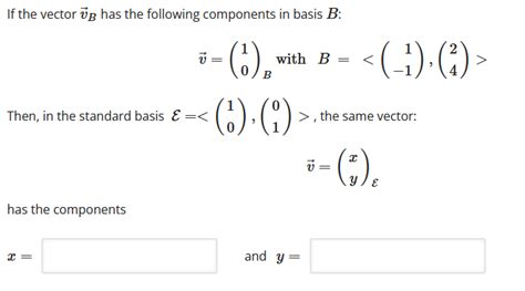 solved if the vector vb has the following components in