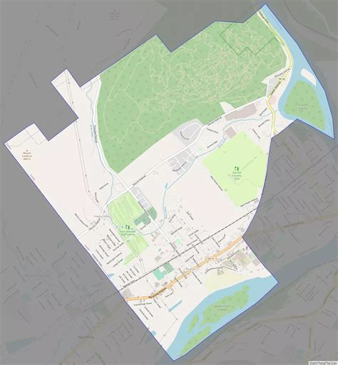 Road Map Of Exeter Exeter Susquehanna River Luzerne County