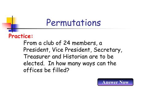 Ppt Permutations And Combinations Powerpoint Presentation Free