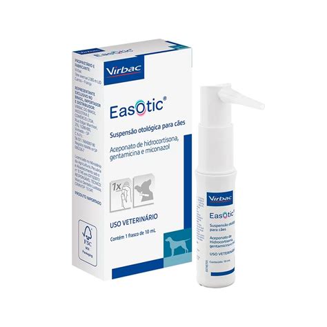 Easotic Suspensão Virbac 10ml Tratamento Eficiente Para Otite Externa