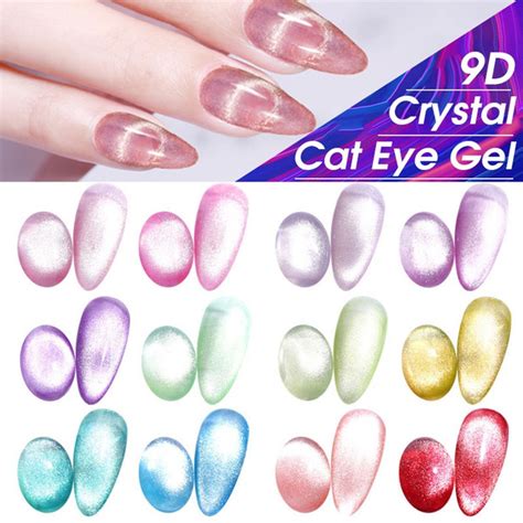 1 Bottle 8ml Crystal Cat Eye Gel Nail Polish Cat Eye Varnish Uv Curing