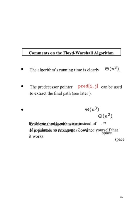The Floydwarshall Algorithm
