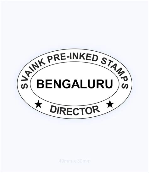 Oval Stamp Pre Inked Create A Rubber Seal Online Svaink