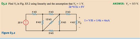 linear using linearity how can i find vo in this circuit not