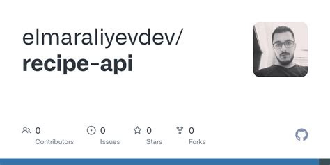 Github Elmaraliyevdevrecipe Api