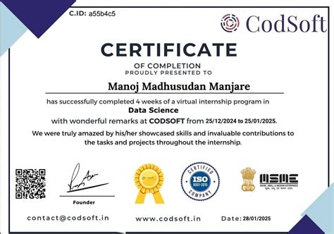 Internship Codsoft Manoj Manjare