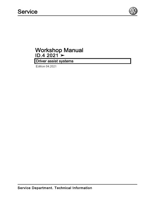 Vw Id4 Driver Assist Systems Eng Download Free Pdf Calibration Mirror