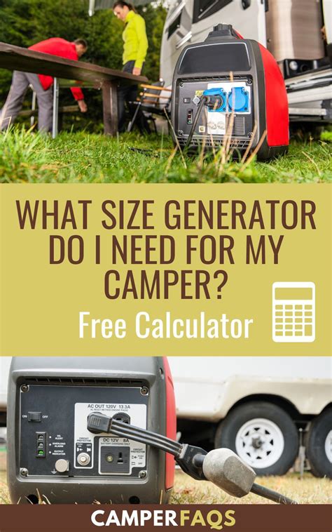 What size generator do i need for my camper free calculator – Artofit