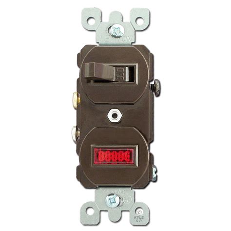 Leviton Duplex Toggle Switch And Pilot Light Combo Devices 5226