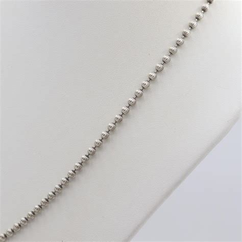 Sterling Silver Bead Necklace Property Room