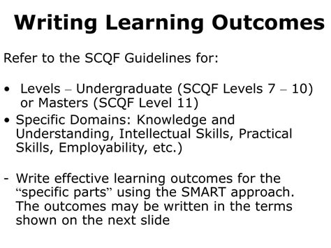 PPT Writing Effective Learning Outcomes PowerPoint Presentation Free Download ID