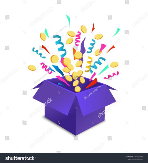 Surpise Box Animation Vector Illustration Vector Stock Vector Royalty Free 1364907533