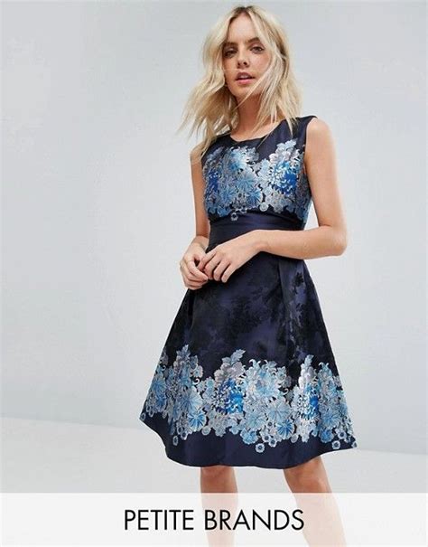 Yumi Petite Yumi Petite Mix Print Skater Dress Petite Dresses Casual Necklines For Dresses