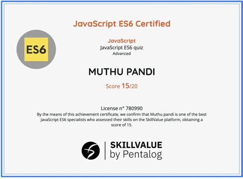 🌟 Im Excited To Share That I Have Achieved Javascript Es6
