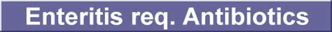 Enteritis Requiring Antibiotics