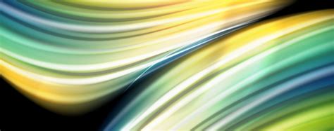 추상 파 라인은 검은 배경에 무지개 스타일의 색상 줄무늬를 액체 프리 젠 테이 션 응용 프로그램 배경 화면 배너 또는 포스터에