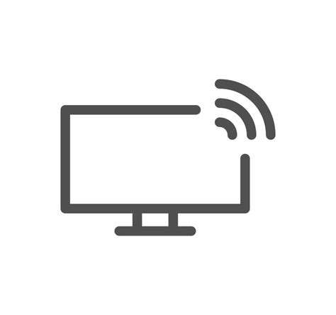 Monitor Icon Outline And Linear Vector 13021201 Vector Art At Vecteezy