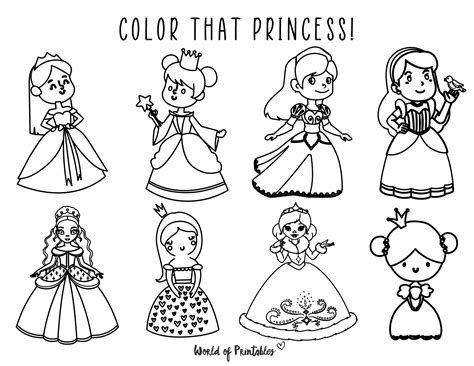 Princess Coloring Pages Free Printable One For All