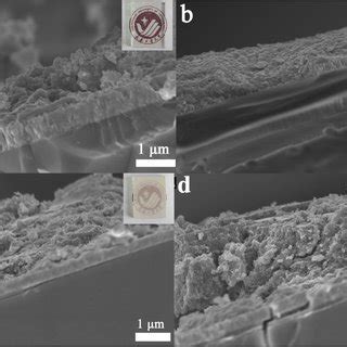 A B C And D Are Cross Sectional SEM Images Of One Layer Two Layer Download Scientific