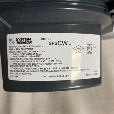 System Sensor Spscwl Same Day Shipping Sealed Ebay