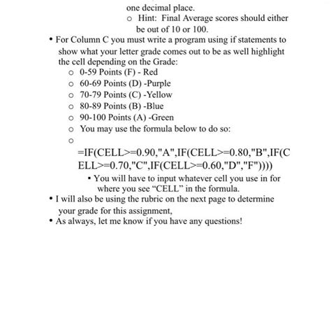Solved Completed In Excel Your Excel Project Will Be A Chegg Com