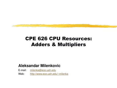 PPT CPE 626 CPU Resources Adders Multipliers PowerPoint Presentation ID 6951689