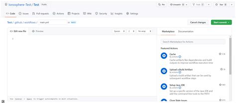 how to create a github workflow ionos ca