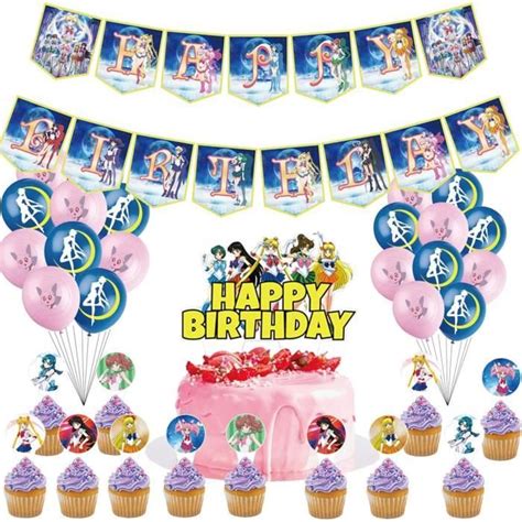 Sailor Moon Birthday Balloons Sailor Moon Balloons Birthday Banner