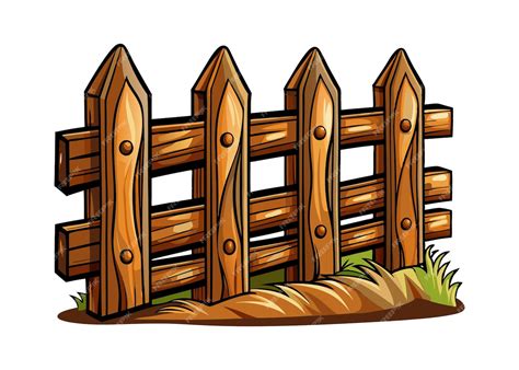 Wooden Fence Brown Fence With Wooden Texture Vector Illustration Premium Ai Generated Vector