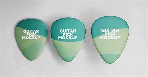 Guitar Pick Mockup 003 Product Mockups Ft Guitar And Pick Envato