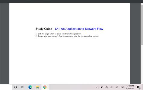 Solved Study Guide 1 4 An Application To Network Flow 1 Chegg Com