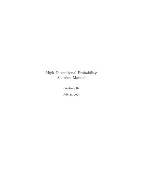 hdp solution pdf statistical theory mathematics